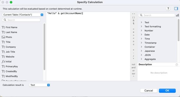 FileMaker 2023: Layout Calculation